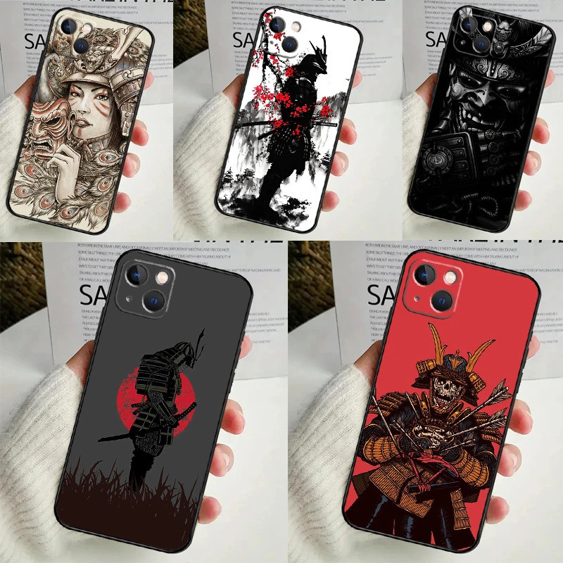 Japanese Samurai Phone Case For iPhone 14 13 12 11 16 15 Pro Max Plus ...