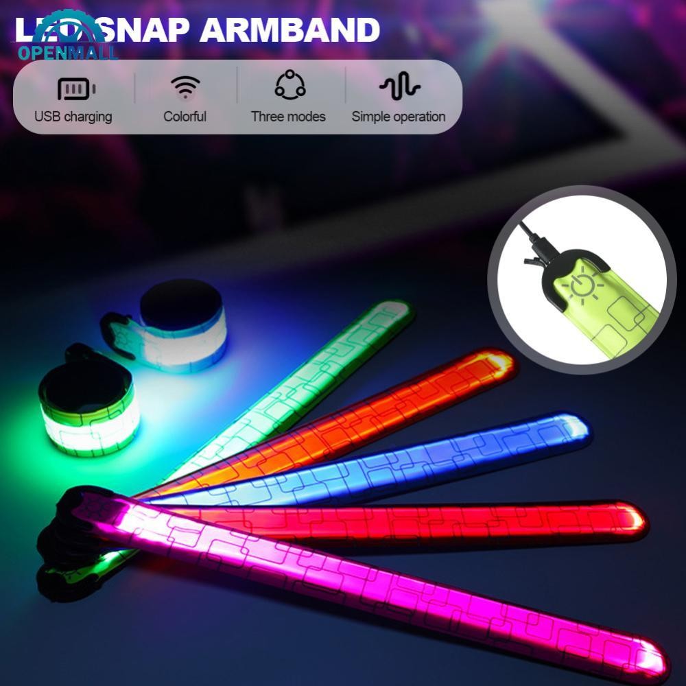 OPENMALL LED Wrist Band High Brightness Decorative Rechargeable LED ...