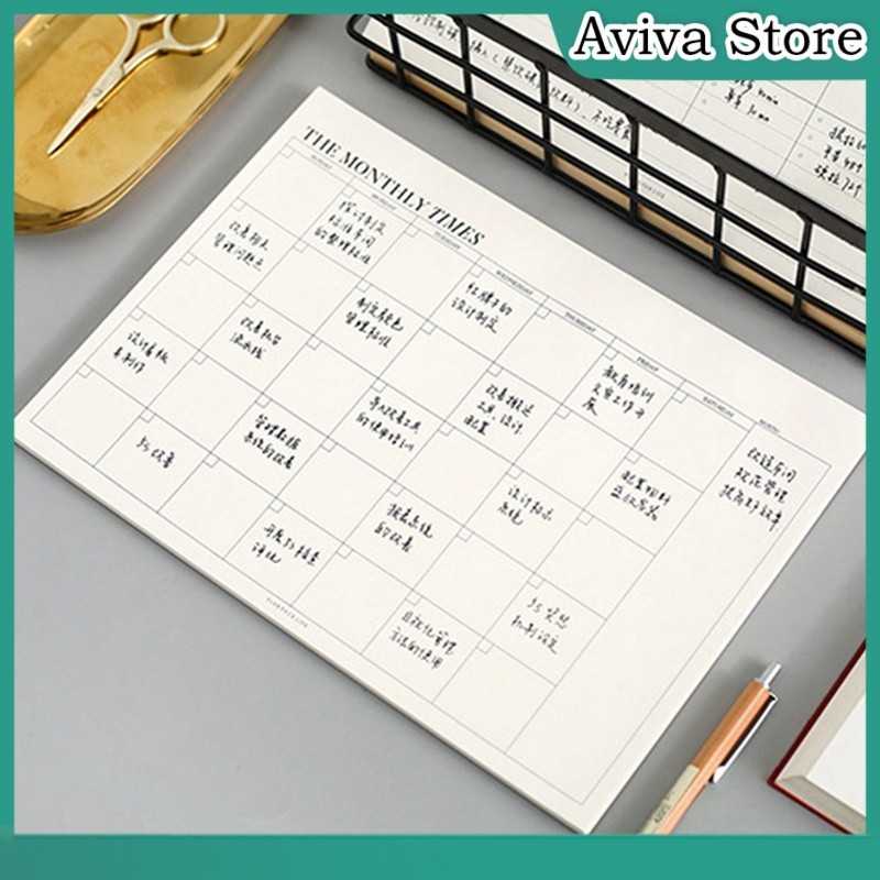 B5 60 Sheets Weekly Monthly Planner To Do List Plan Tear-off Schedule ...