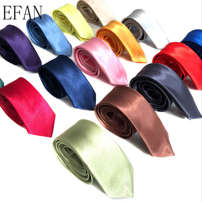 Multiple Color 5CM Skinny Slim Black Red Blue Tie Men's Necktie Formal Business Narrow Solid ...