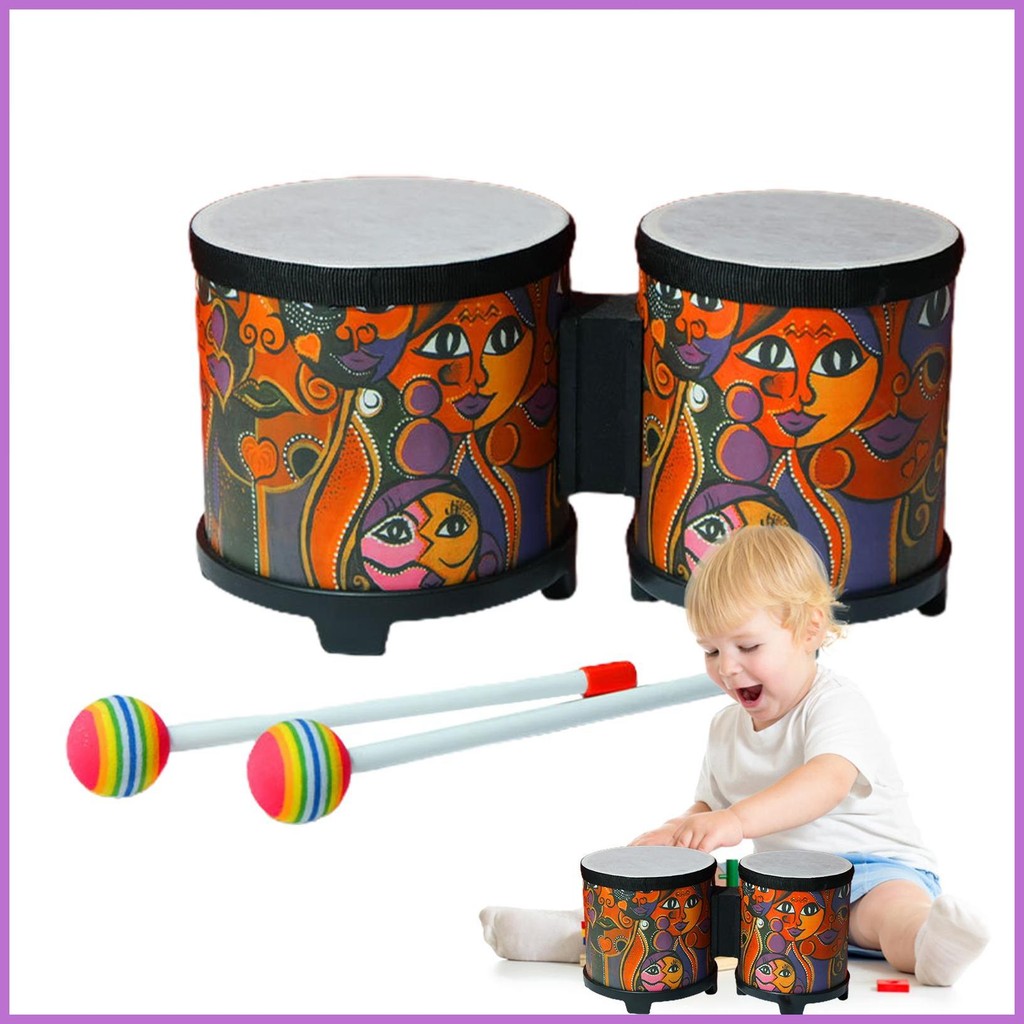 Bongo Drums Adults Cute Hand Drum Musical Toy Kids Drum Set Hand ...