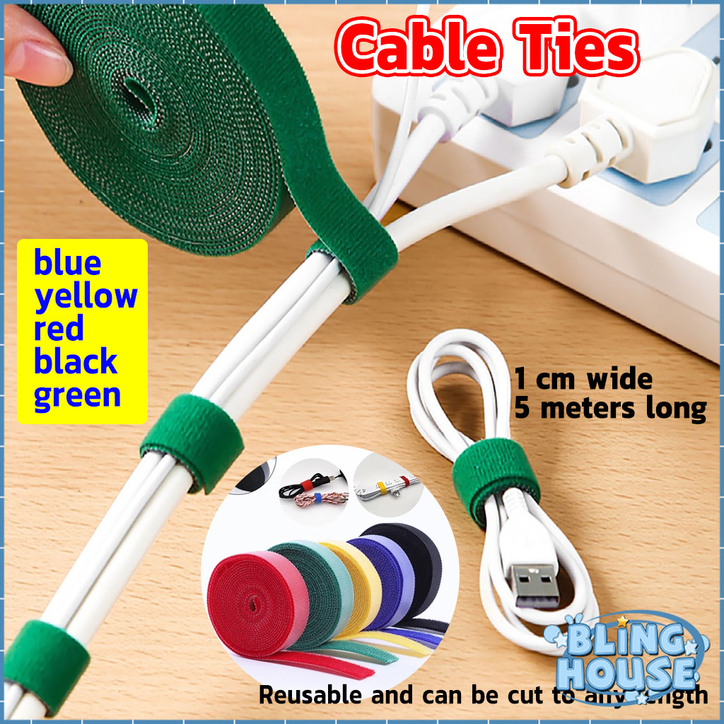 Bling Nylon Tape Cable Organizer Tearable Cable Ties Strap Reusable ...
