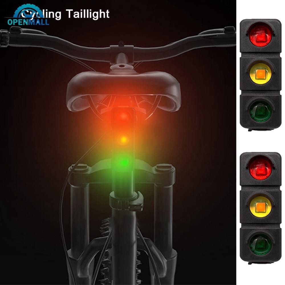 OPENMALL Bicycle Tail Light USB Rechargerable 3 Colors Traffic Light ...