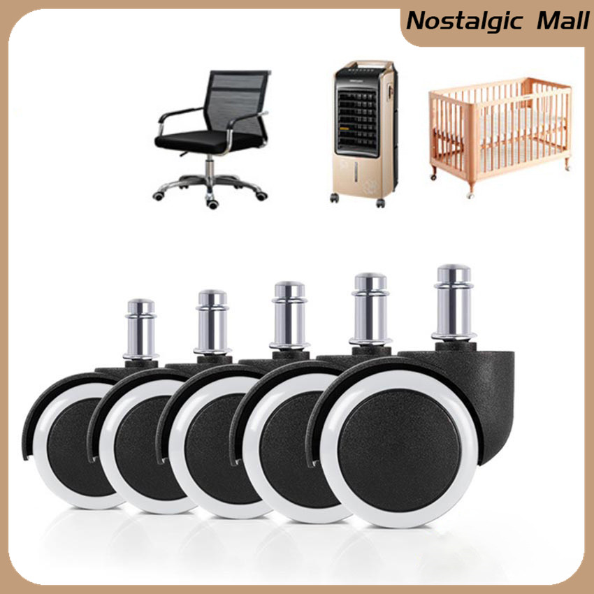 5PCS 2 Inch Office Chair Wheel Caster Replacement Universal Safe Mute ...