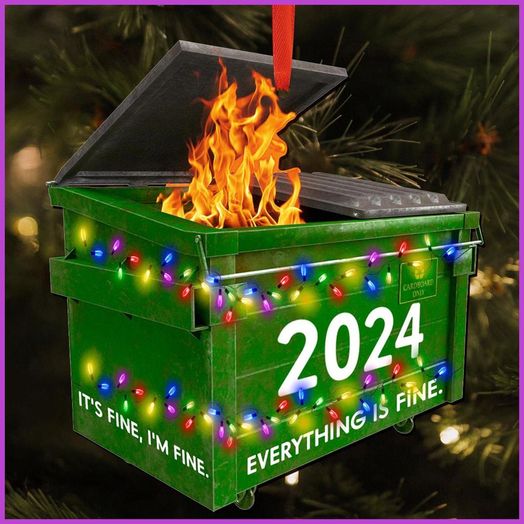 Dumpster Fire Ornaments for Christmas Tree Christmas Dumpster Fire ...