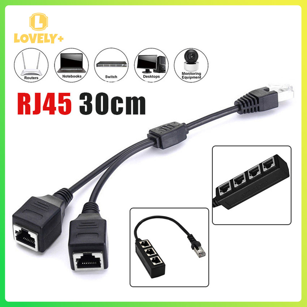 Splitter Ethernet Lan Cable Adapter RJ45 Splitter 1 Male To 2/3/4 ...