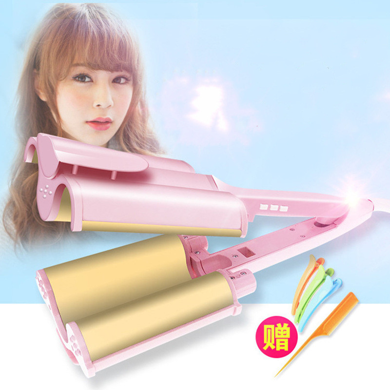 New Ceramic Hair Curler Three Tube Hair Curler Korean Egg Roll Rinka ...