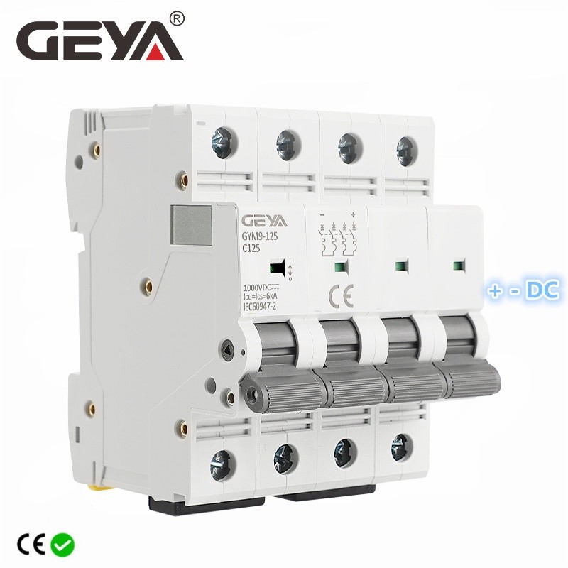 Free Shipping GEYA GYM9-125 DC MCB 80A 100A 125A 1000VDC Mini Circuit Breaker Din Rail 6KA ...