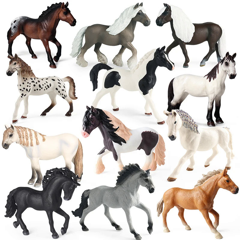 Forest Wild Steed Farm Animal Horse Realistic Model Action Figures ...