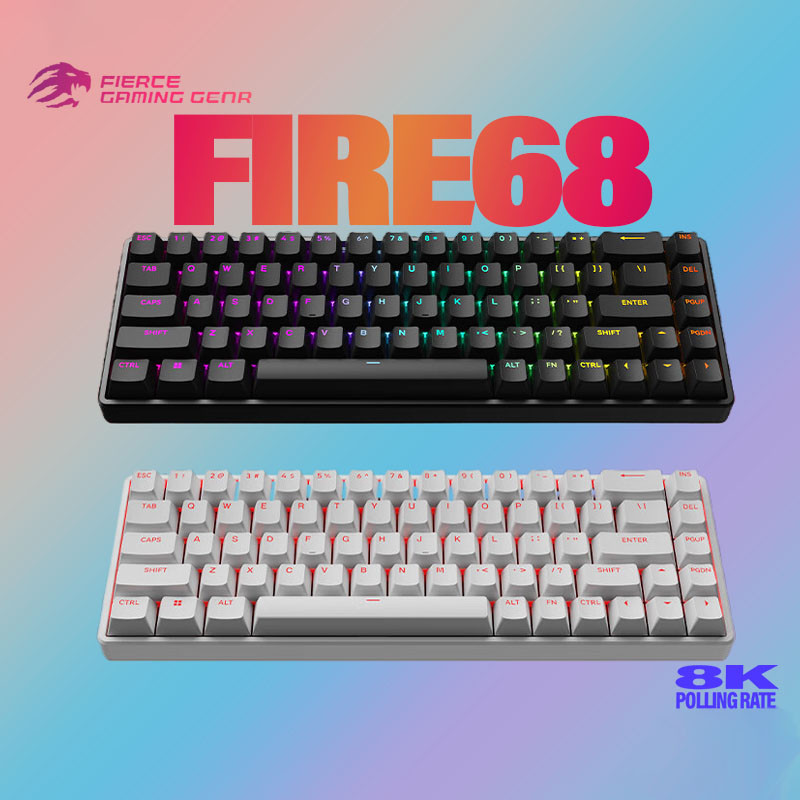 MADLIONS FIRE68 Pro Magnetic Switch Keyboard 8K Quick Trigger GATERON ...