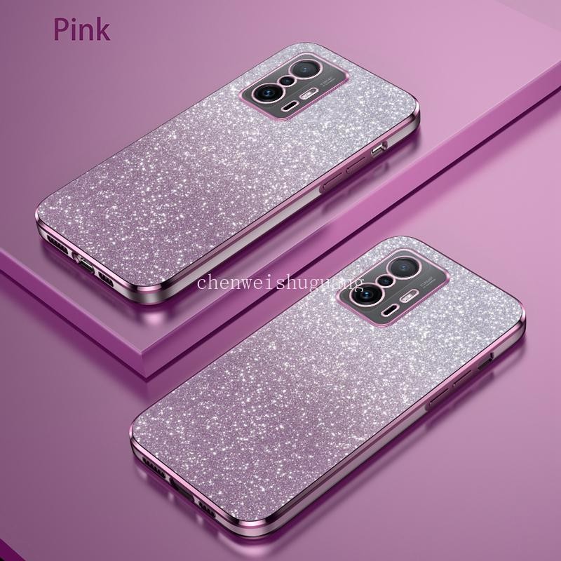 For Xiaomi 11T Xiaomi 11T Pro case Luxury Glitter Gradient Plating Case ...