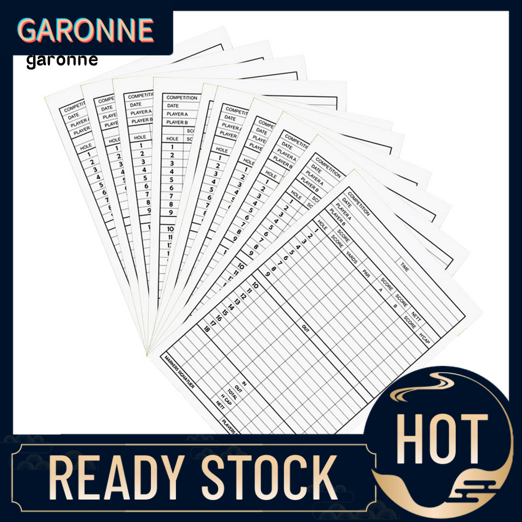 GAR Smooth Writing Golf Scorecard Smooth Pen Writing Golf Scorecard 10 ...