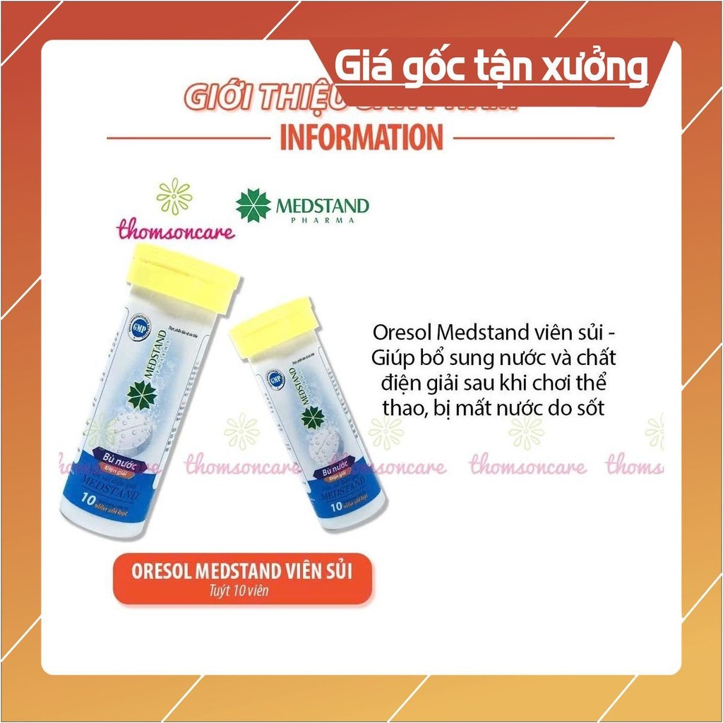 Oresol Medstand rehydration and electrolyte effervescent tablets - used ...