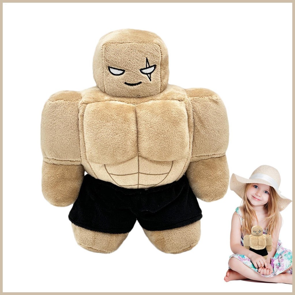 Plush Cartoon Character Brown Muscle Man Anime Dolls Cartoon Toys Anime ...