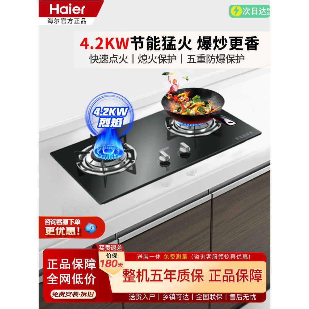 Haier Zhijia Leader Large-Fire Energy-Saving Fierce Fire Gas Stove ...