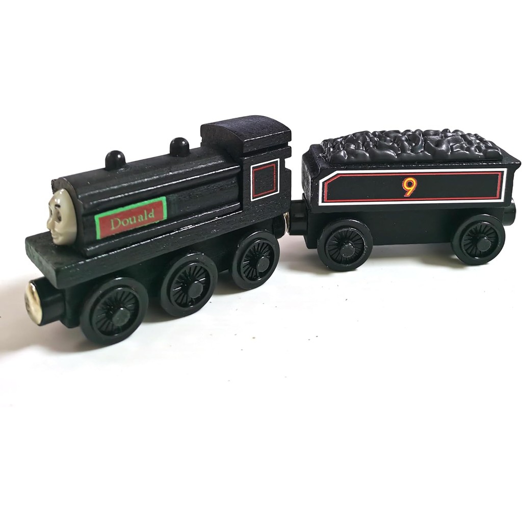 1:43 Wooden Train Set Toy Magnetic Trains Kids Toys (No.9 Donald Set ...