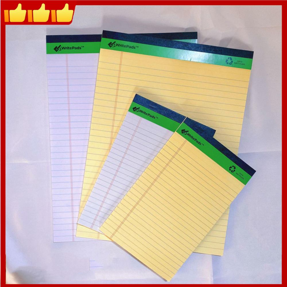 Legal Pads Wide Ruled 4 Pack, Lined Note Pads Canany Yellow Paper ...