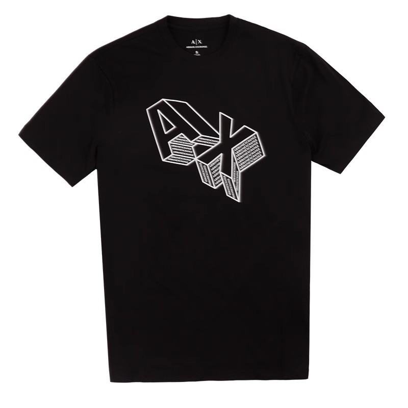 Armani Men's Pure Cotton Three Dimensional Signature Letter Pattern ...