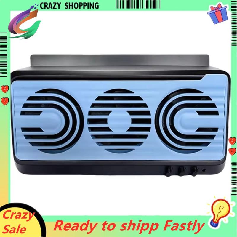 Solar Powered 3 Fans Car SUV Cool Fan Auto Window Cooler Car Ventilator ...