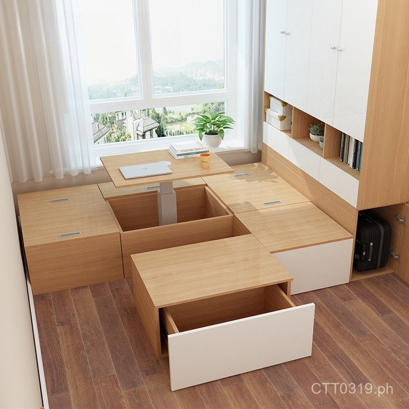 Storage Bed Cube Small Apartment Splicing Bed Wooden Box Tatami Bedroom ...