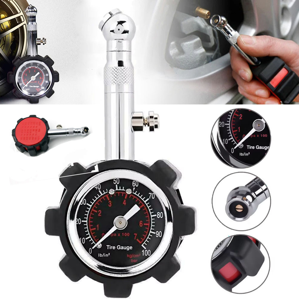 High Precision Car Tire Pressure Gauge Manometer 100 PSI Dial AUTO Air ...