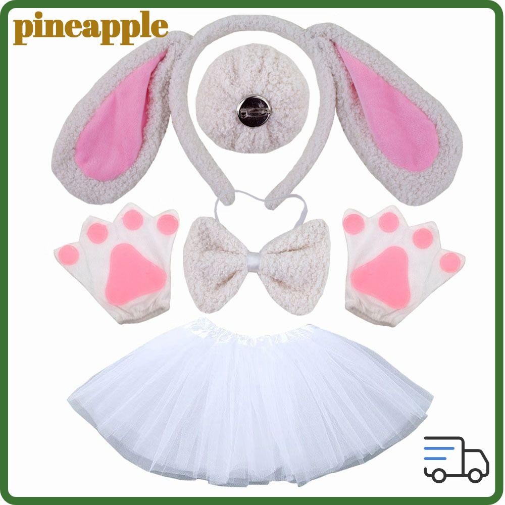 PEAPLE Rabbit Costume Set, Plush Animal Bunny Dress Up Outfits, Fashion ...