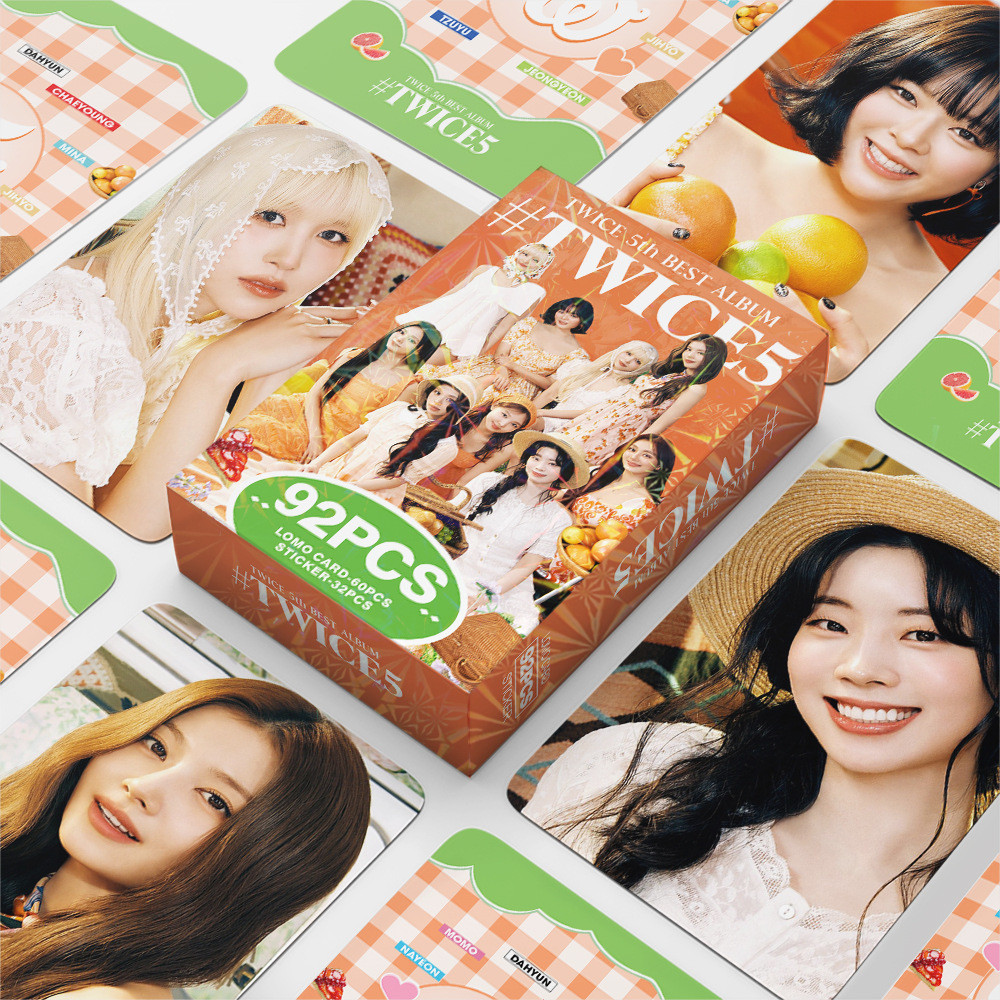 92pcs/box TWICE 5th BEST Album Photocards Strategy DIVE Lomo Cards ...