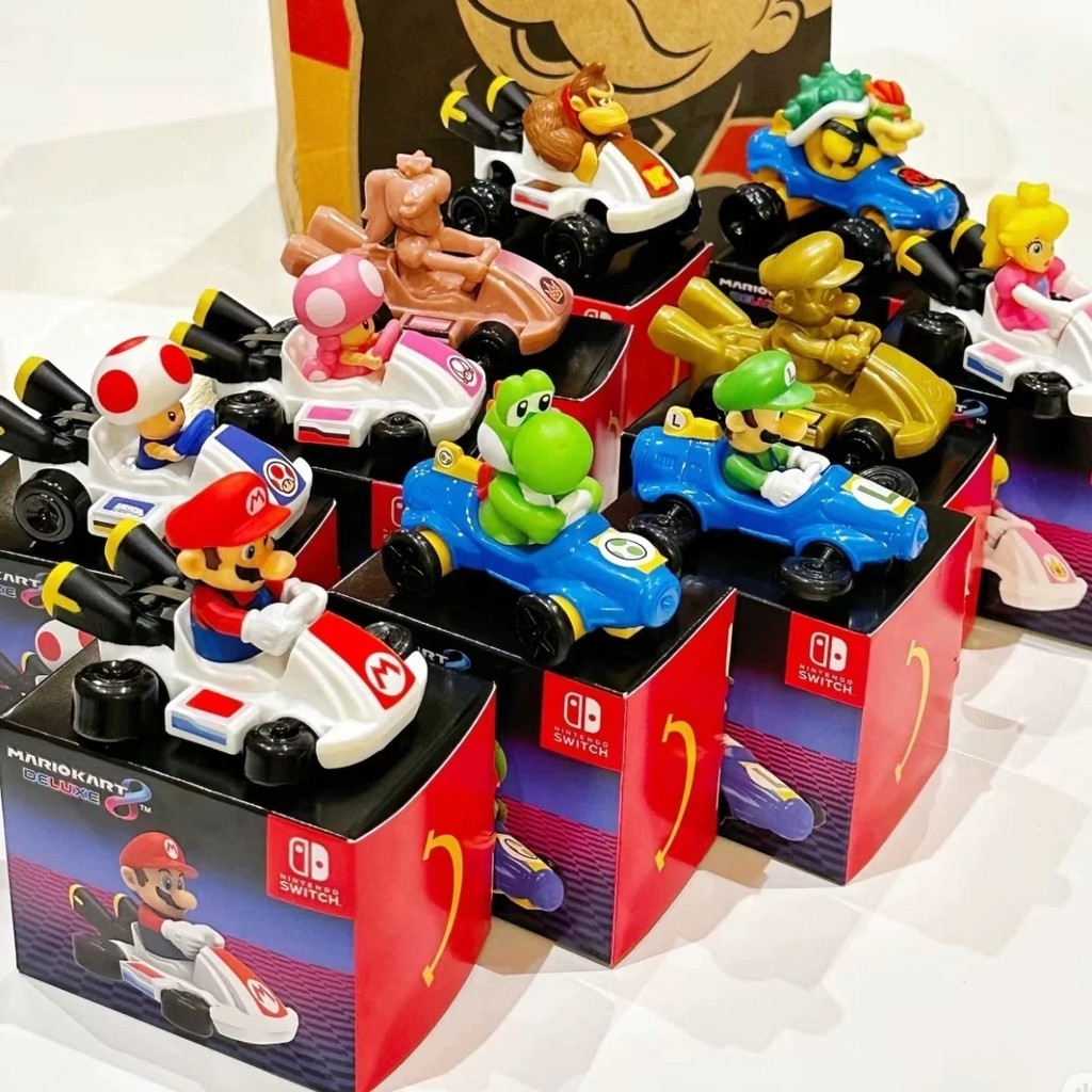 McDonald's Mario Toys Kart Car Racing Super Mario Children's Toys ...