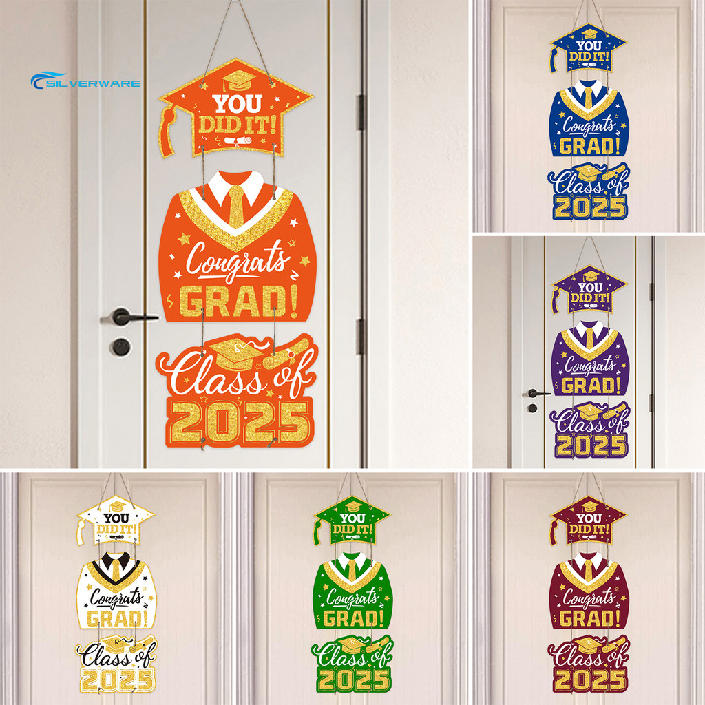 SILVERWARE 2025 Graduation Hanging Sign for Front Door Class of 2025 ...