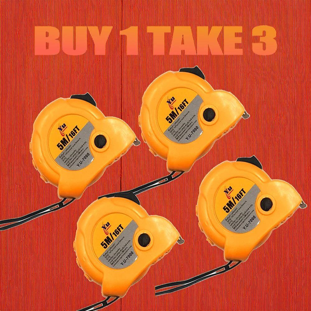 Buy 1 Take 2 Propesyonal na Panukat ng Tapesura 5M Panukat ng Metro ng ...