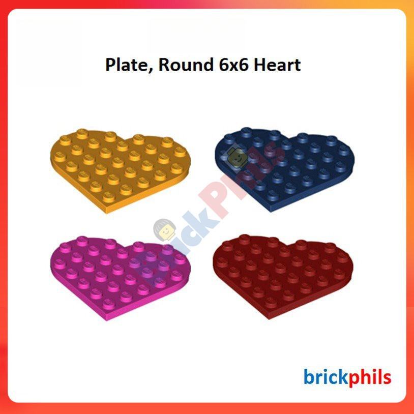 Brickphils Part 46342 - Plate, Round 6x6 Heart | Shopee Philippines