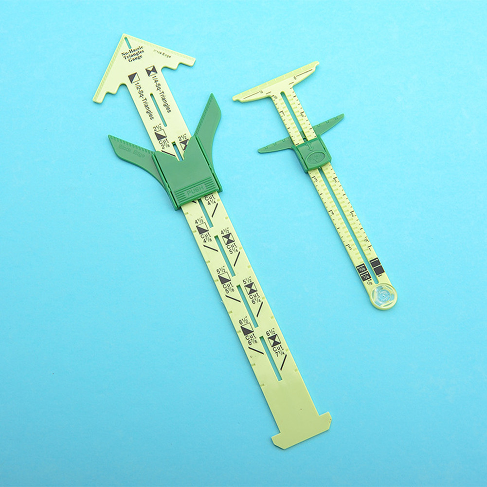Measuring Sliding Hem Gauge Plastic Drawing Ruler Sliding Triangular ...