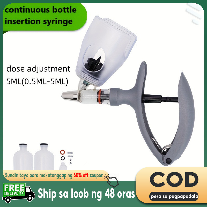 5ml Automatic Veterinary Continuous Syringe Animal Chicken Cow ...