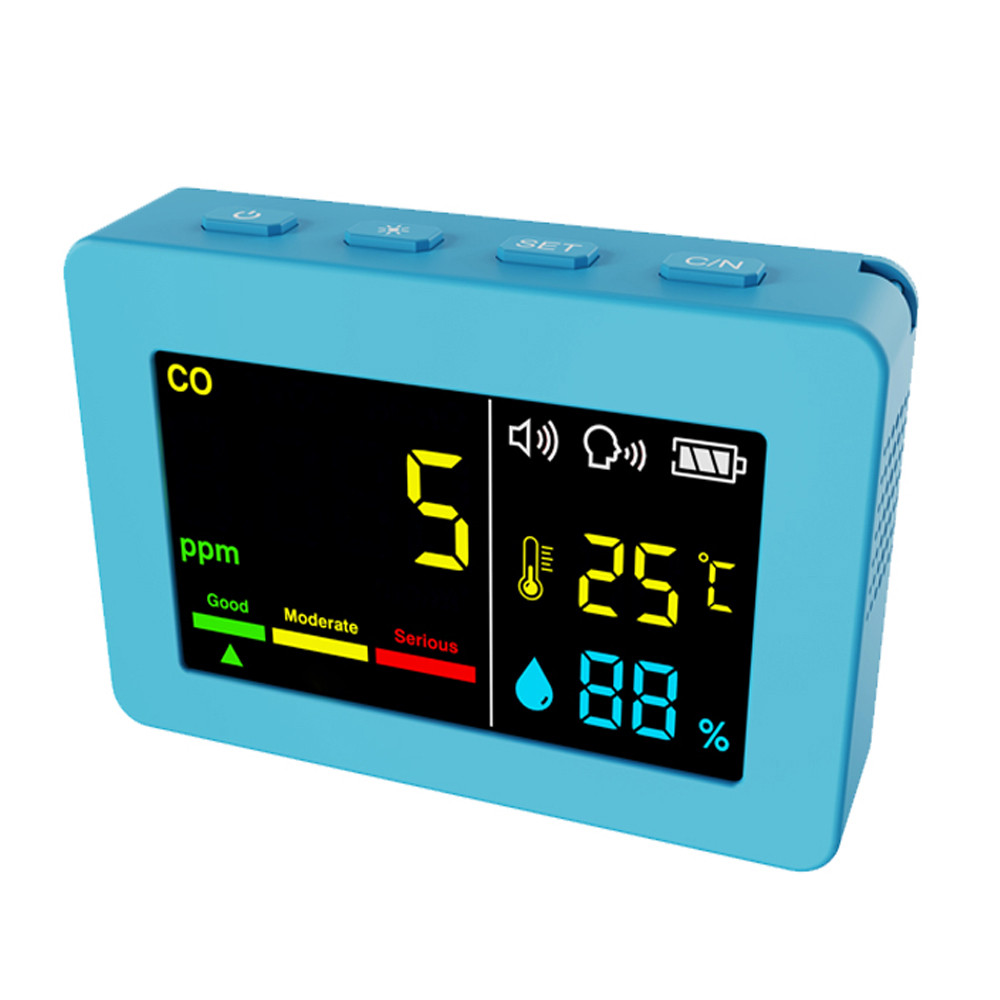 Portable Air Quality Meter 3in1 CO Temperature and Humidity Tester ...