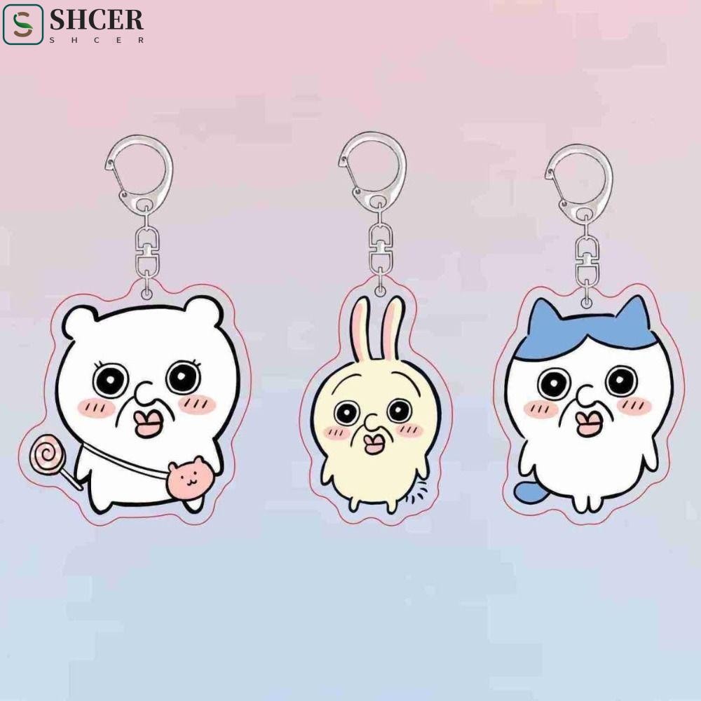 SHCER Anime Chiikawa Keychain, Momonga Rakko Chiikawa Pendant, Cute ...