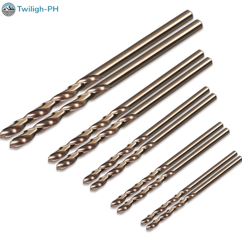 (Twiligh) 10pcs HSS M35 Cobalt Drill Bit 1mm 1.5mm 2mm 2.5mm 3mm used ...