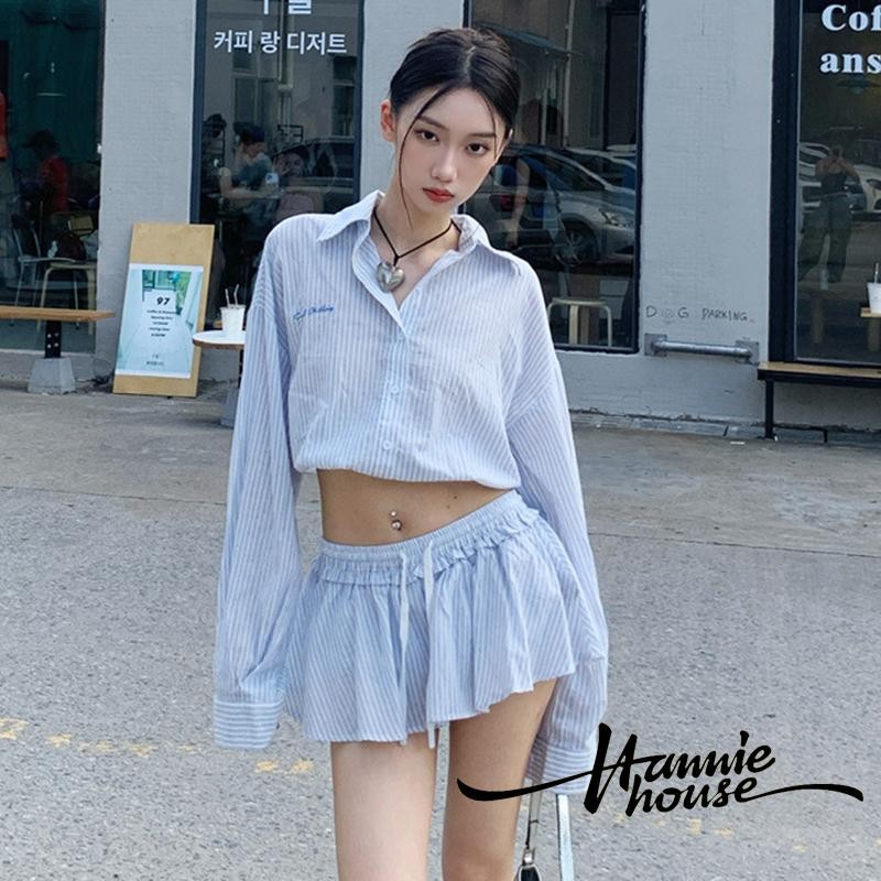 HANNIE House- Women´s Letter Long Sleeve Lapel Neck Contrast Color ...