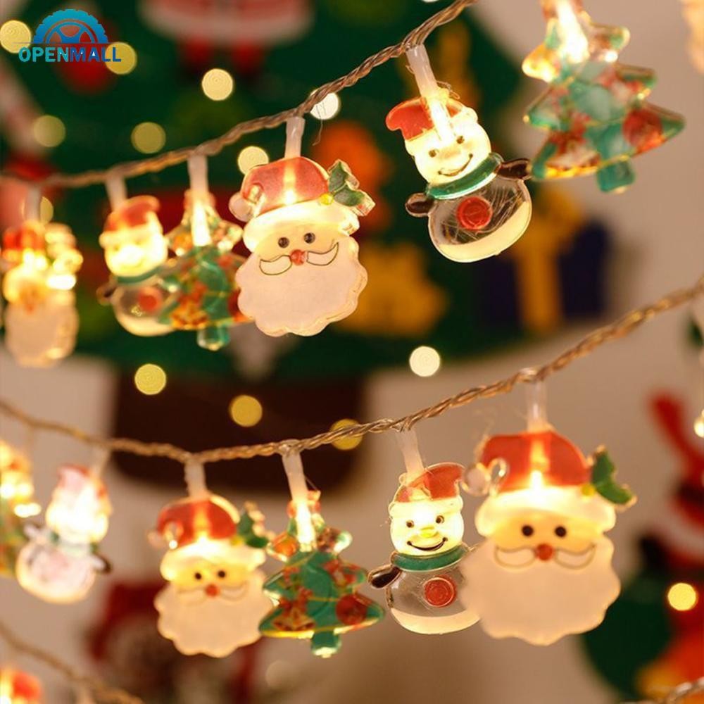 OPENMALL Christmas Decoration LED Light String Snowflake Snowman Santa ...
