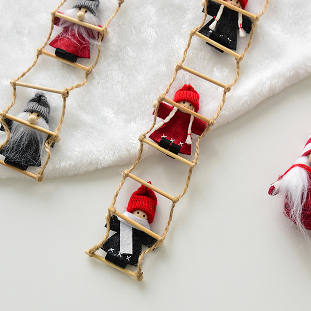 Santa Snowman Climbing Ladder Decoration Home Celebrations Climbing ...