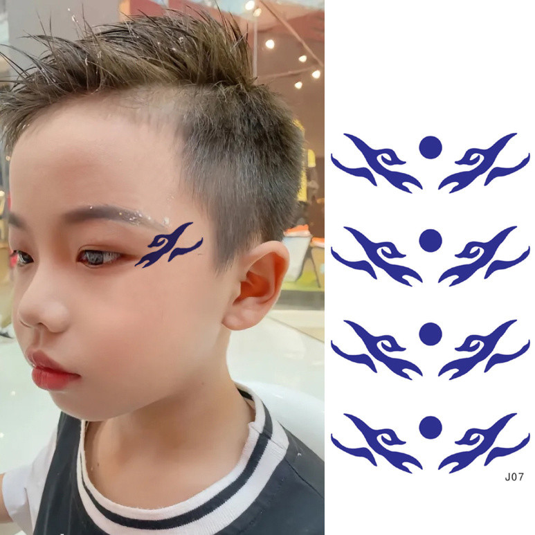 Boys Blue Face Stickers Children Eye Stickers Face Decorations Stage ...