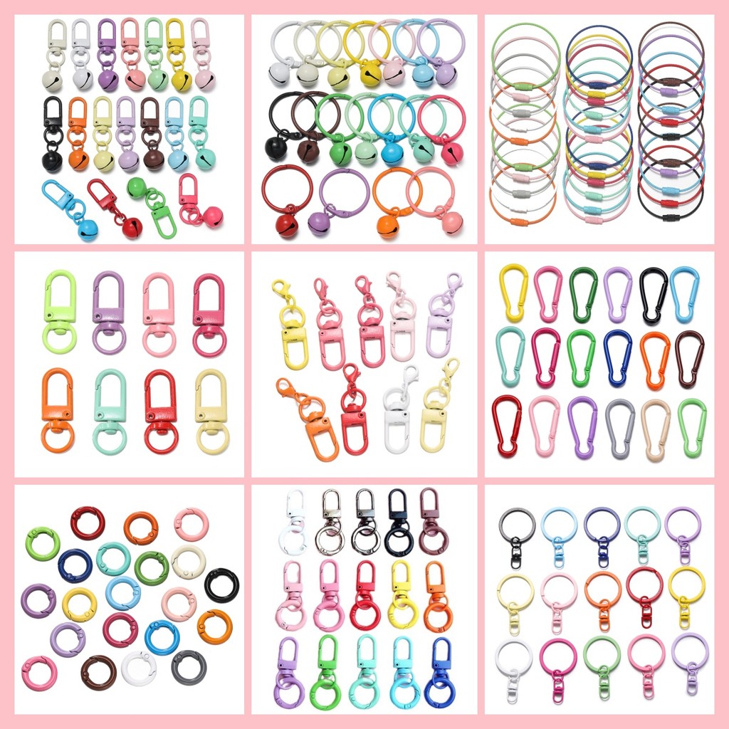 St. kunkka Colorful Key Ring with Lobster Buckle Metal Keychain Bell ...