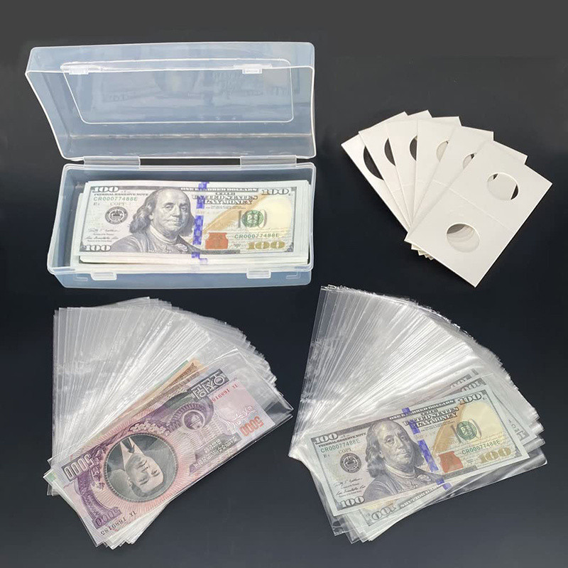 100 USD Banknote Sets With 1 Collection Box Plastic USD Banknote Clip ...