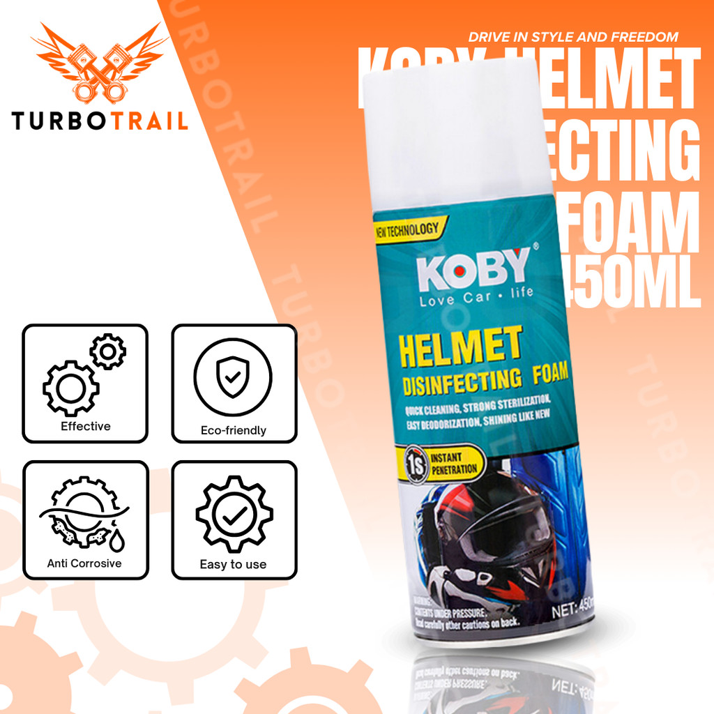 MOTO CARE ORIGINAL KOBY HELMET DISINFECTING FOAM 450ML | Shopee Philippines