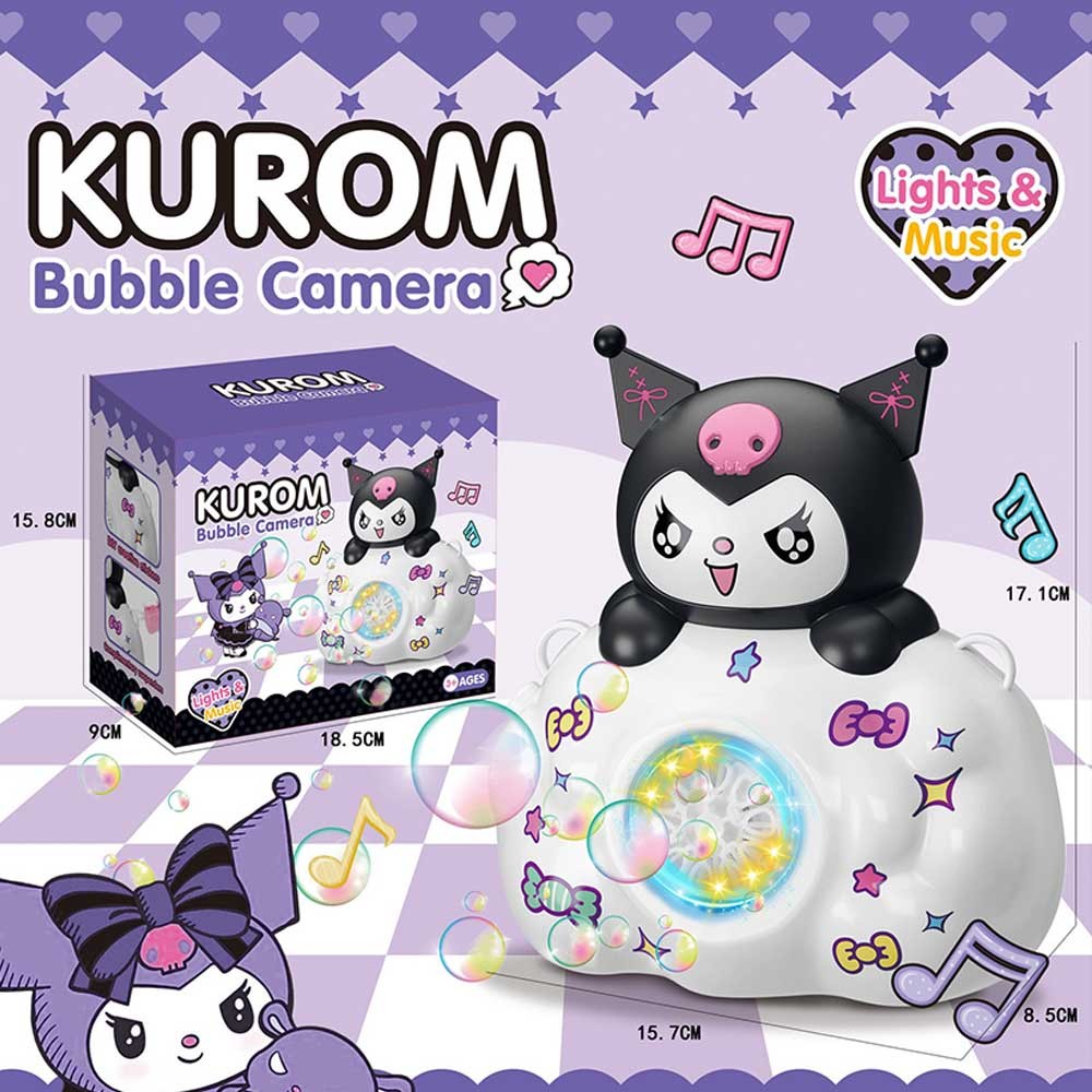 New Sanrio Kuromi Labubu Bubble Camera Fully Automatic Electric Bubble ...
