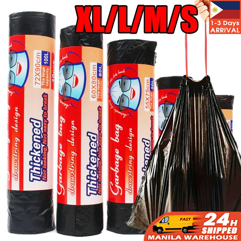 Large Drawstring Trash Bag - Kitchen Multipurpose Garbage Bag ...