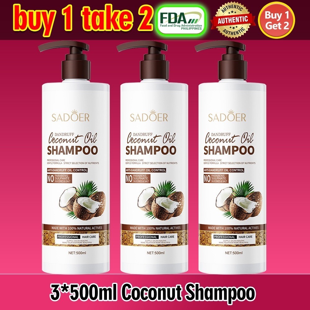 Coconut oil shampoo and conditioner set Perfumed anti dandruff shampoo long-lasting fragrance ...