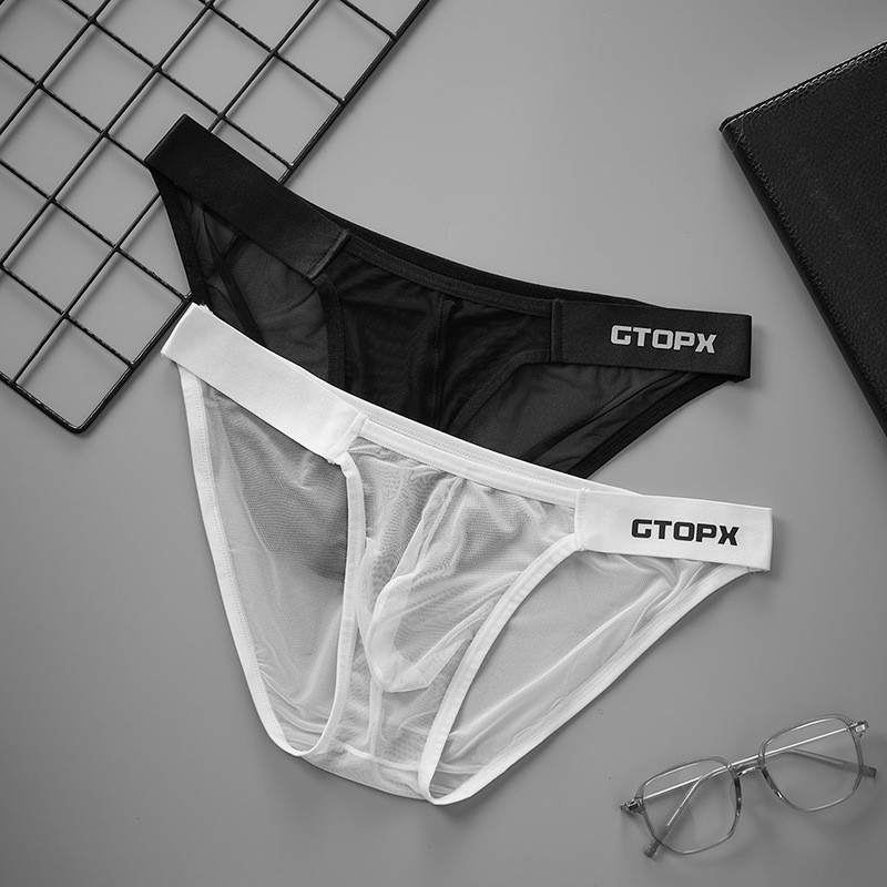 GTOPX MAN Men's New Personalized Underwear Thin Ice Yarn Single Layer ...