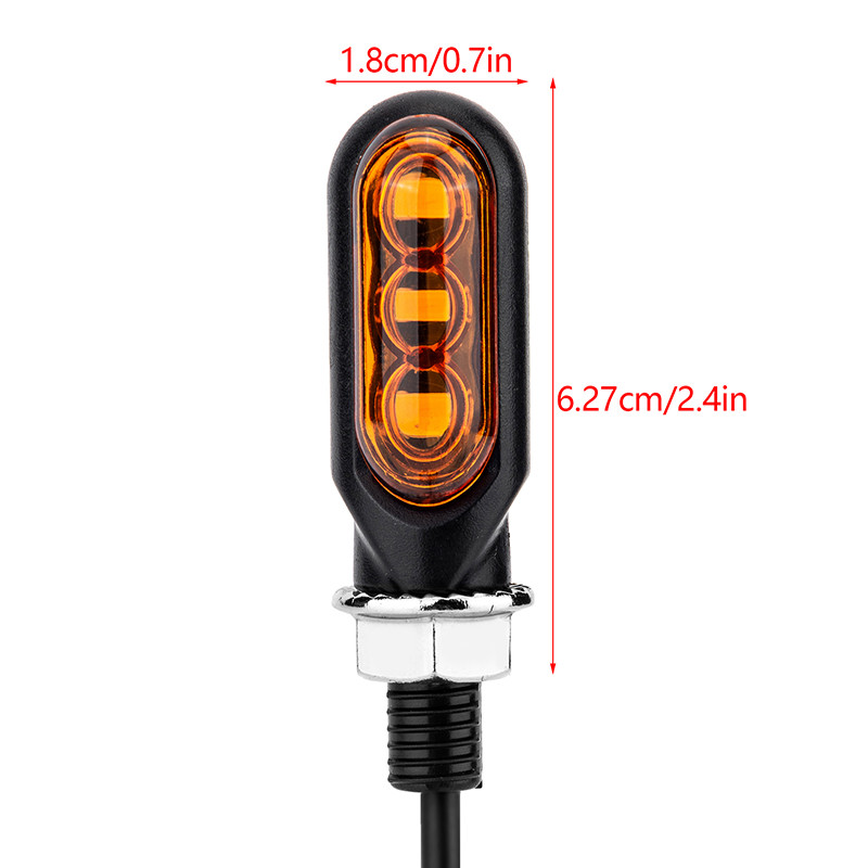 IGO Motorcycle Mini LED Turn Signal Lights Amber Flowing Directional ...