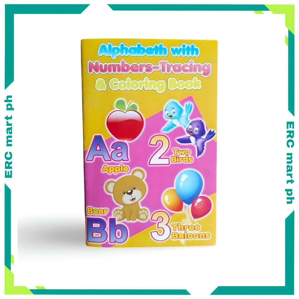 ERC Alphabet with Numbers TRACING and COLORING Small Activity Book ...