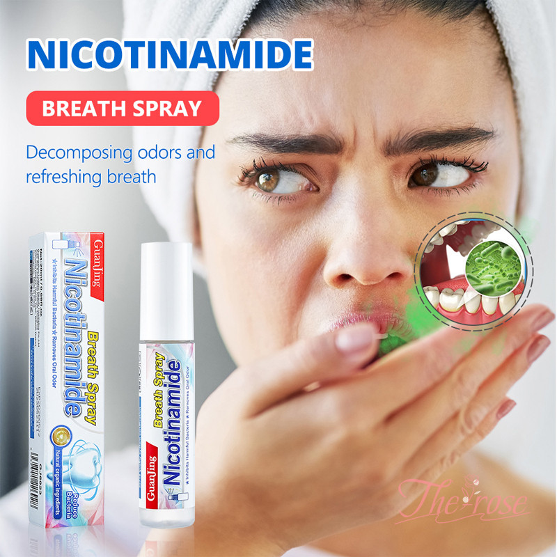 Niacinamide Mouth Spray Portable Breath Freshener Herbal Remove Bad ...